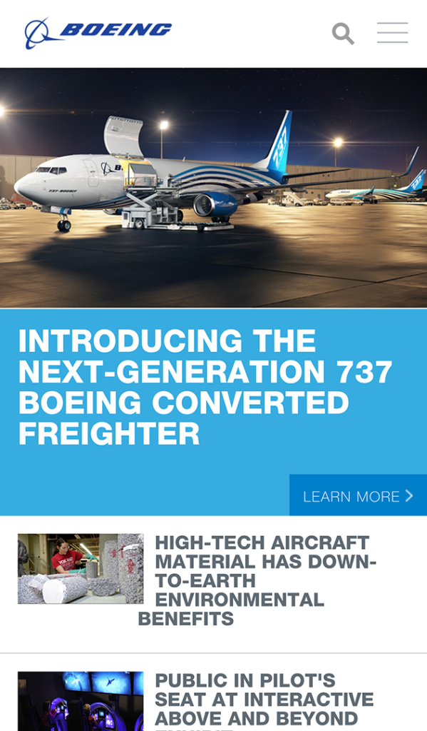 Boeing.com Redesign - Shawn Lein | UX/UI/Art & Illustration