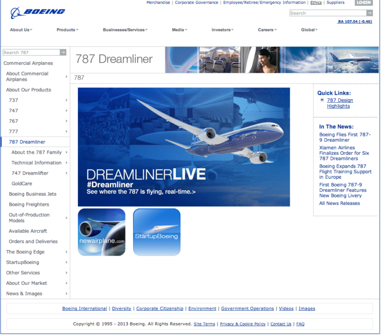 Boeing.com Redesign - Shawn Lein | UX/UI/Art & Illustration