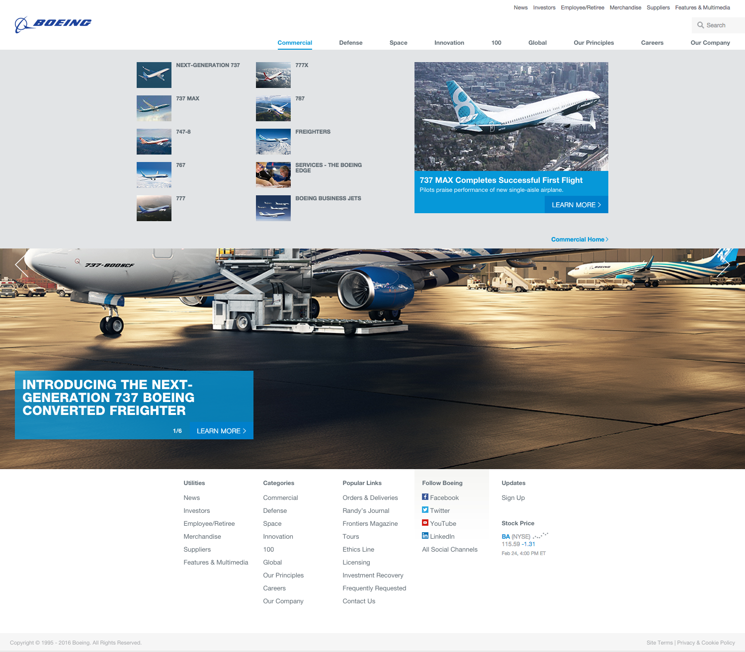 Boeing.com Redesign - Shawn Lein | UX/UI/Art & Illustration