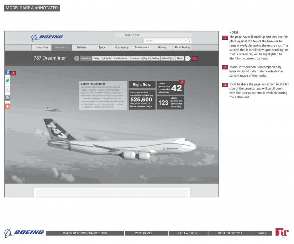 Boeing.com Redesign - Shawn Lein | UX/UI/Art & Illustration